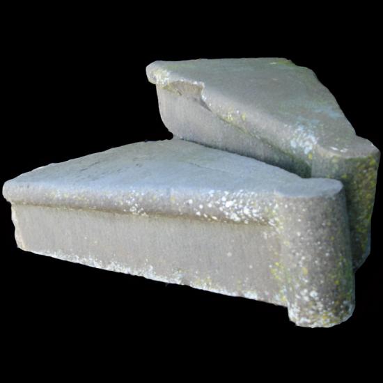 Fan shaped steps in Serena stone - RA-MA